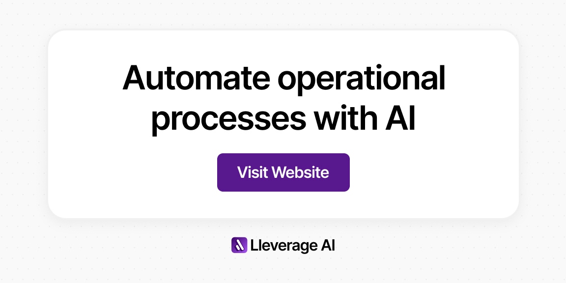 Automate operational processes with AI | Lleverage